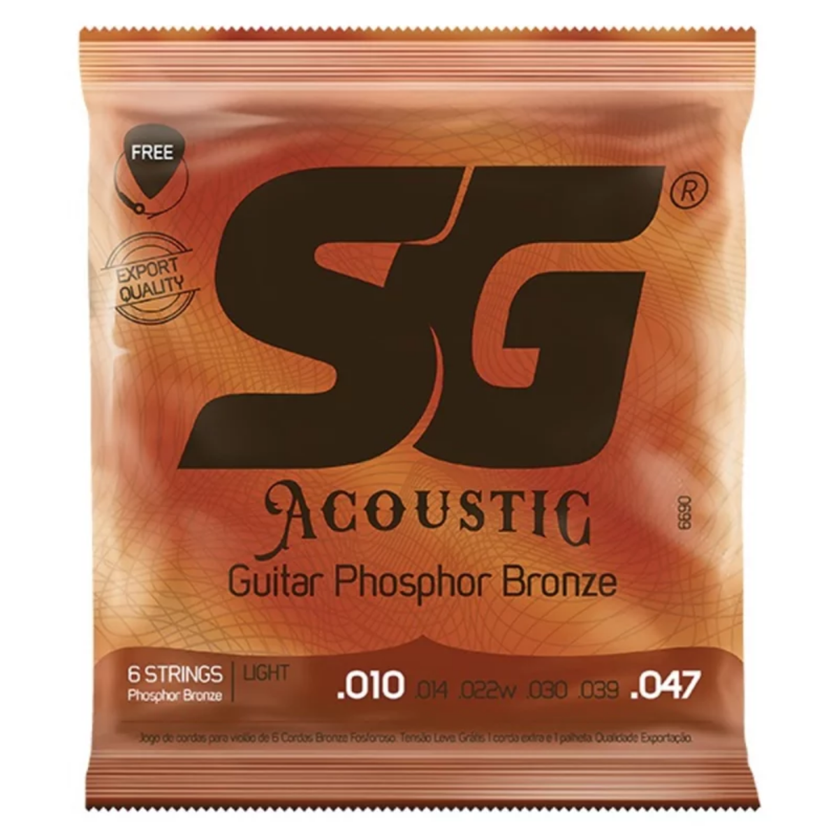 Encordoamento 010 047 Aço Bronze 85/15 Light para Violão - SG ...