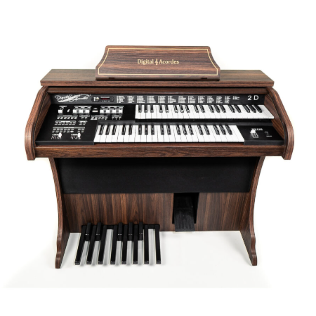 Órgão Digital Acordes 2D PLUS Marrom Fosco: Som de alta qualidade em 44 ...